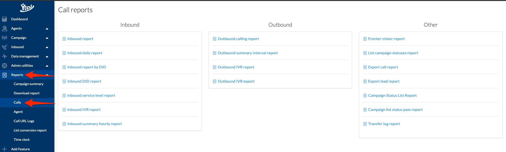 Contact Center Reports – Ytel