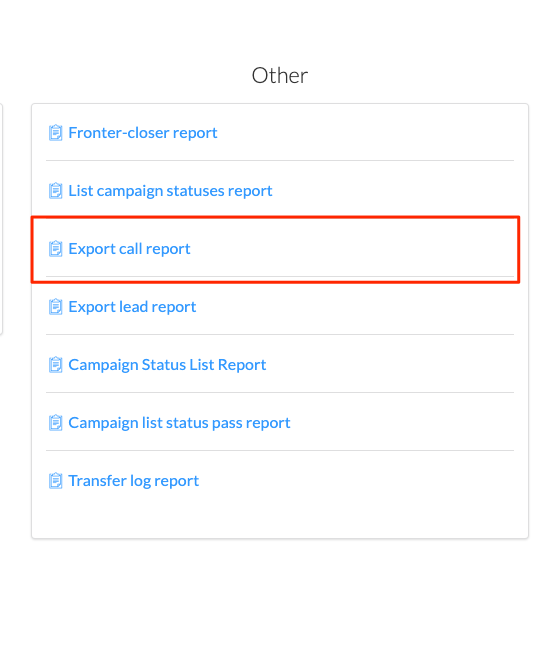 Export Calls Report – Ytel
