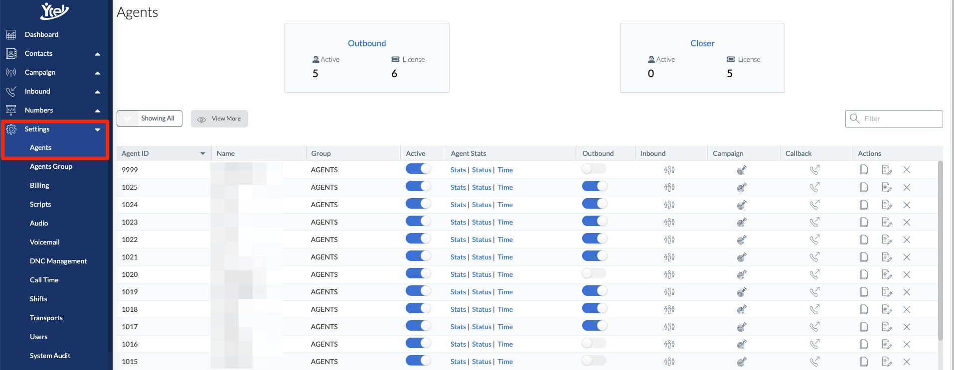 Create or Modify Agent Login – Ytel