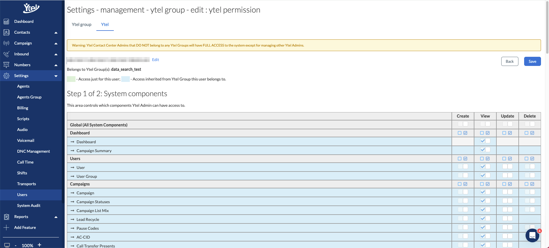 Creating an Administrator User – Ytel